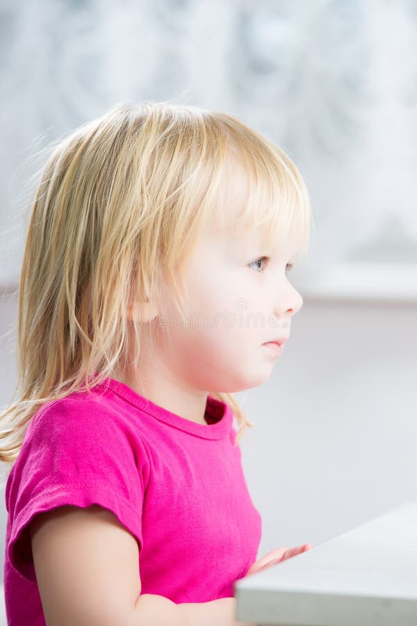 Baby Sit in Box and Eat Cookie Stock Image - Image of breakfast, cute ...