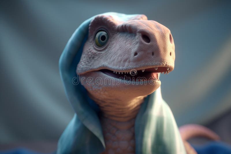 Adorable Baby T-Rex Portrait. AI Generated Stock Illustration ...