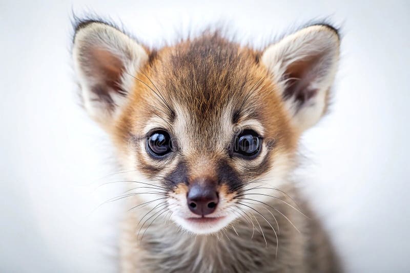 Adorable Baby Wildcat Kitten Portrait Stock Illustration - Illustration ...