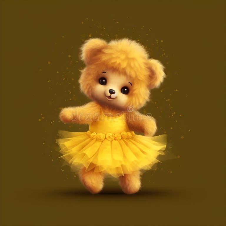 Adorable ballet bear pose stock illustration. Illustration of adorable ...