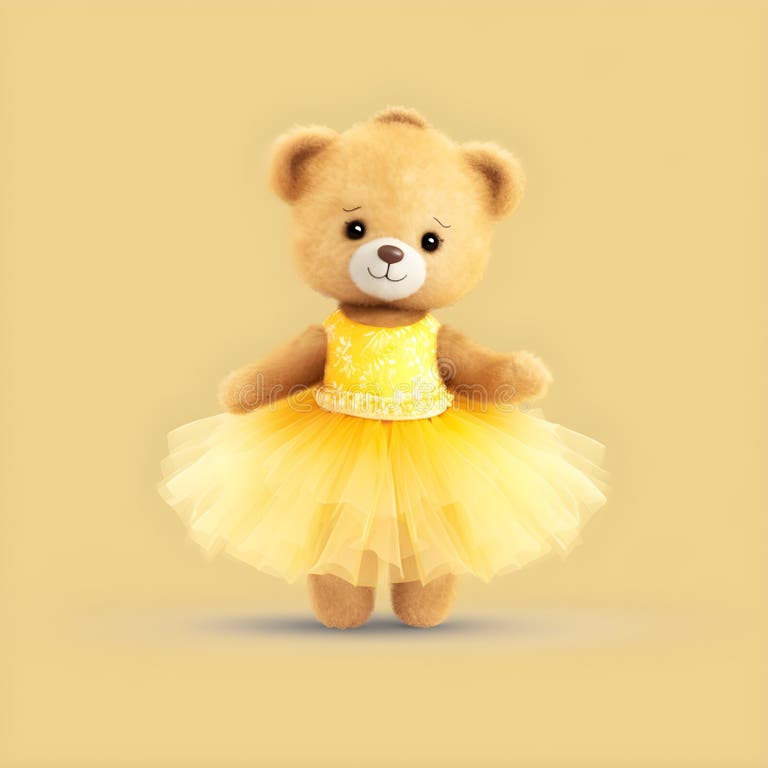 Adorable ballet bear pose stock illustration. Illustration of adorable ...