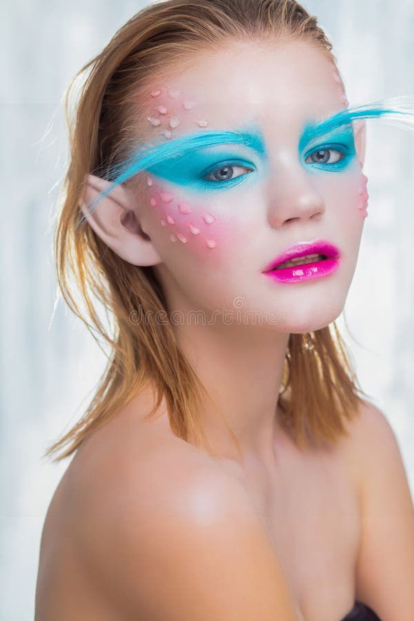 Adorable Blonde In The Image Of An Elf Stock Image Image Of