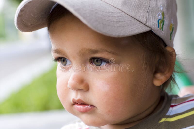 Walking baby stock image. Image of male, cute, capped - 4536119