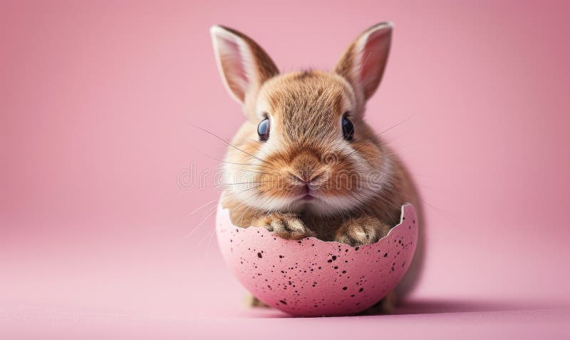 A Rabbit Inside a Cracked Easter Egg Stock Vector - Illustration of ...