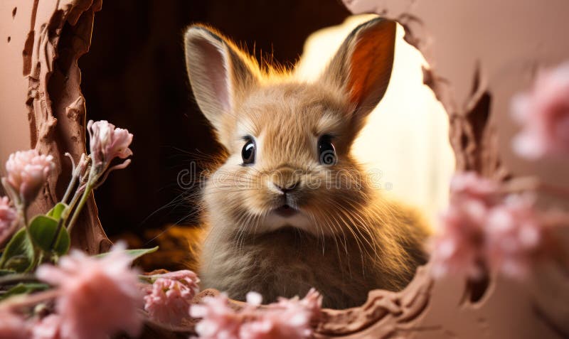 A Rabbit Inside a Cracked Easter Egg Stock Vector - Illustration of ...