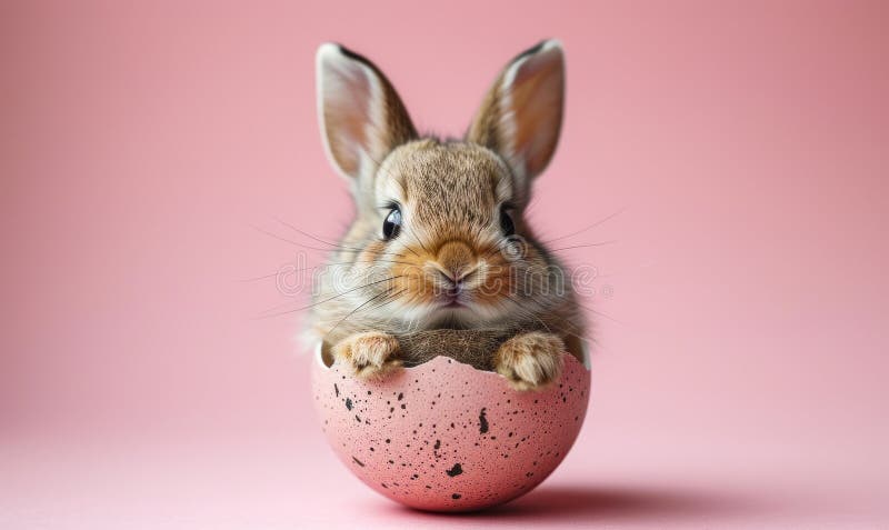 A Rabbit Inside a Cracked Easter Egg Stock Vector - Illustration of ...