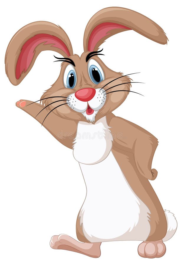 Adorable Rabbit Standing Up Stock Vector - Illustration of animal, clip ...