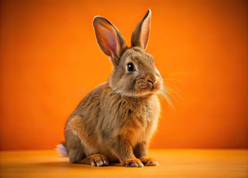 Adorable Brown Rabbit in a Studio Setting a Rule of Thirds Composition ...