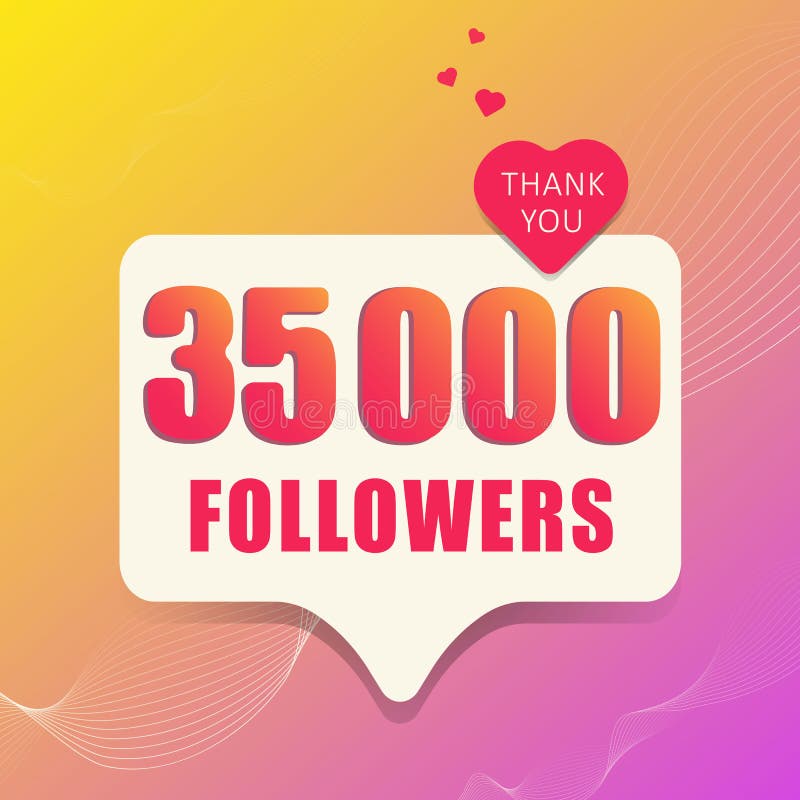 Thank You 35 000 Followers Stock Illustrations – 3 Thank You 35 000 ...