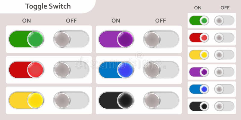 Adorable Business Set-radio-button-toggle Switch Stock Vector ...