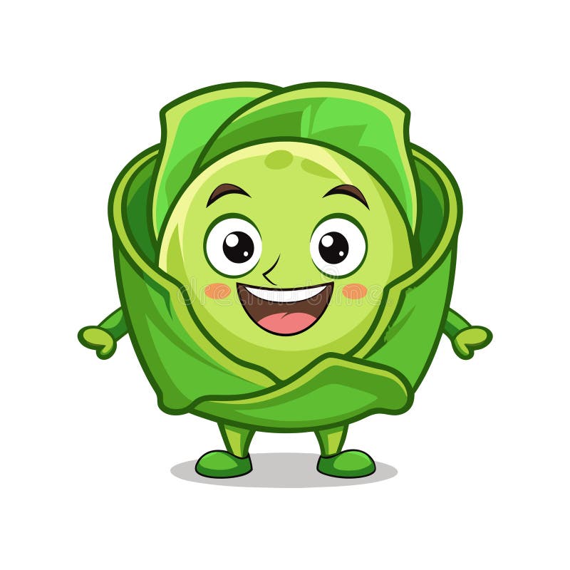 Adorable Cabbage Roll Cartoon Character Stock Vector - Illustration of ...