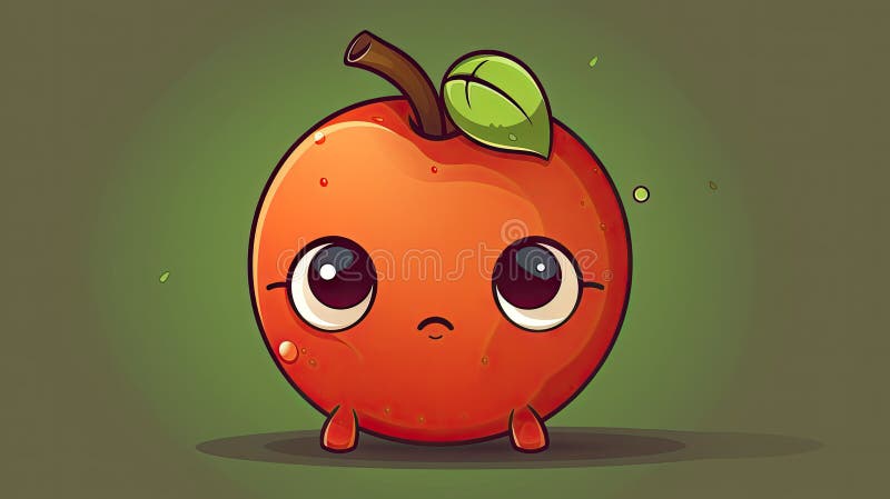 Adorable Cartoon Apple Character for Your Next Design Project. Stock ...