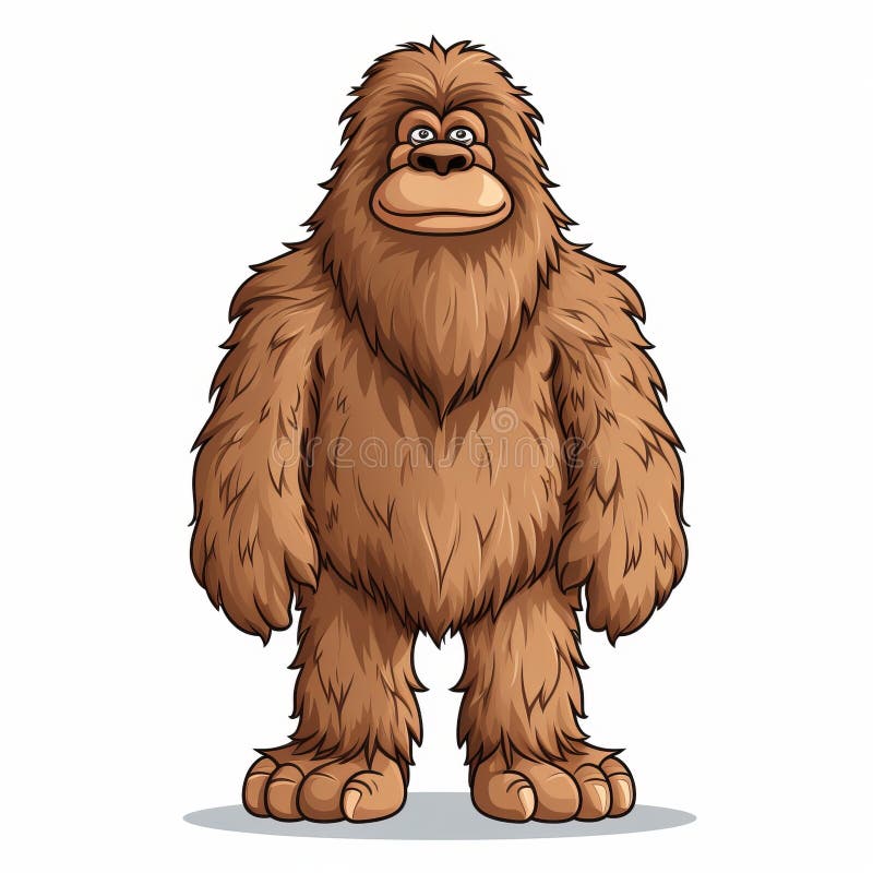 Adorable Cartoon Bigfoot Clip Art With Soft And Fuzzy Fur Stock Illustration Illustration Of