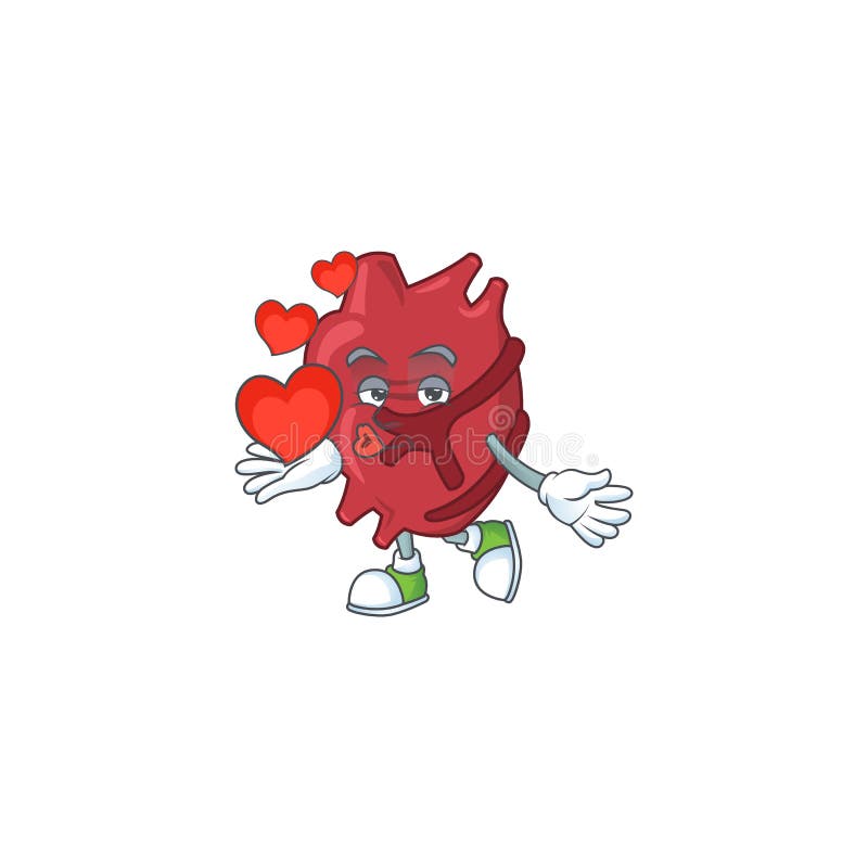 An Adorable Cartoon Design of Heart Holding Heart Stock Vector ...