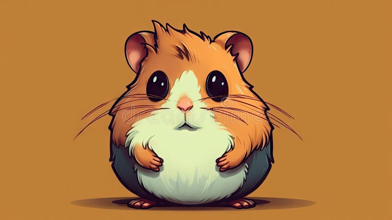 Adorable Cartoon Hamster with Space for Text. Perfect for Invitations ...