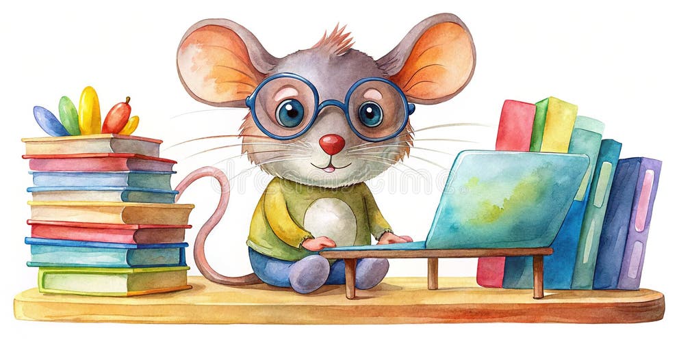 Adorable Cartoon Mouse Mascot for Engaging ELearning Platform Boost ...