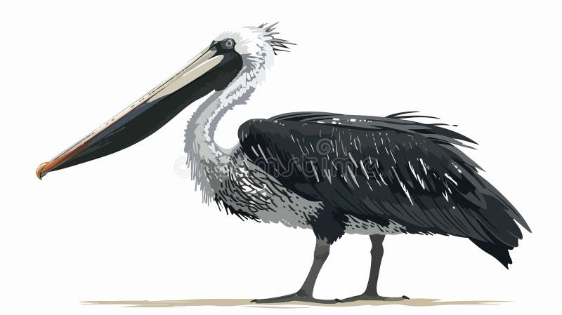 Adorable Cartoon Pelican Animation Vector Illustration for Creative ...