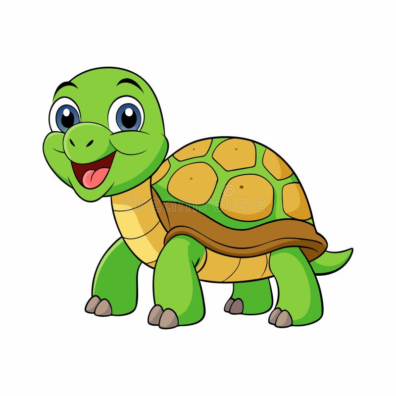 An Adorable Cartoon Tortoise Stock Vector - Illustration of ...
