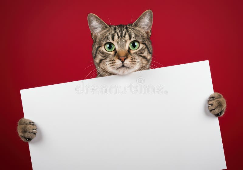 An Adorable Cat with a Curious Expression on His Face Sits with His ...