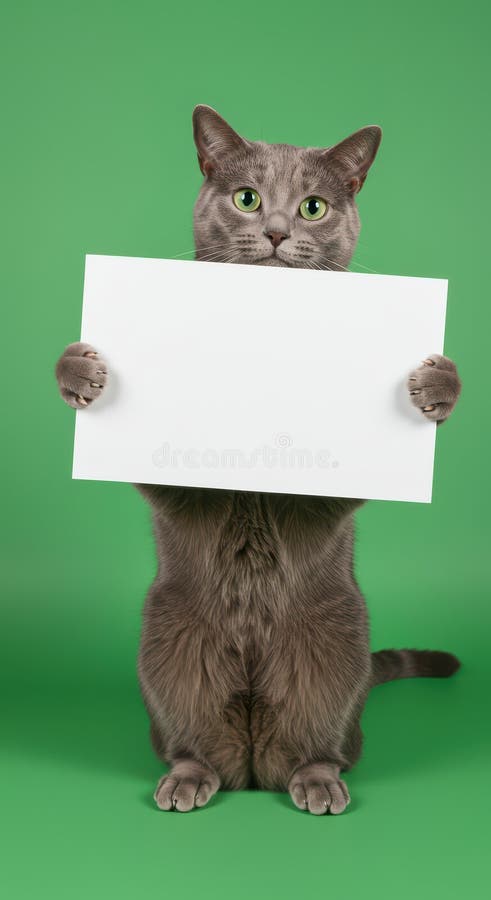 An Adorable Cat with a Curious Expression on His Face Sits with His ...