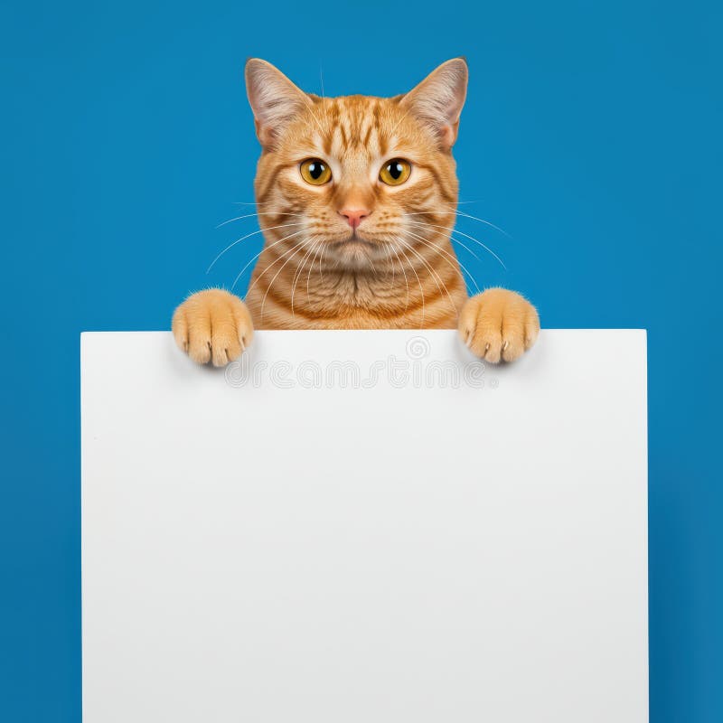 An Adorable Cat with a Curious Expression on His Face Sits with His ...