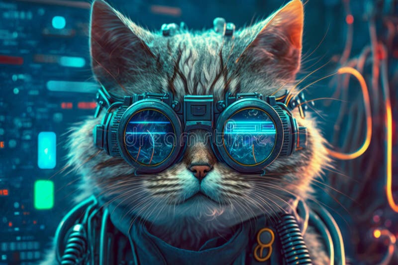 Hacker Cat Stock Illustrations – 142 Hacker Cat Stock Illustrations ...