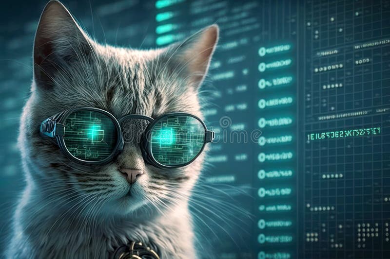 Hacker Cat Stock Illustrations – 142 Hacker Cat Stock Illustrations ...