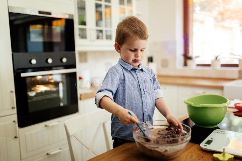 Adorable Child Making Cookies Stock Image - Image of home, baby: 133545805