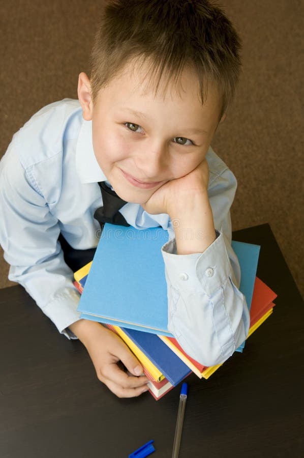 Adorable child with books. stock image. Image of person - 15988911