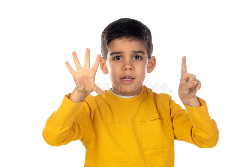 Little Boy Counting Six Fingers Stock Photos - Free & Royalty-Free ...