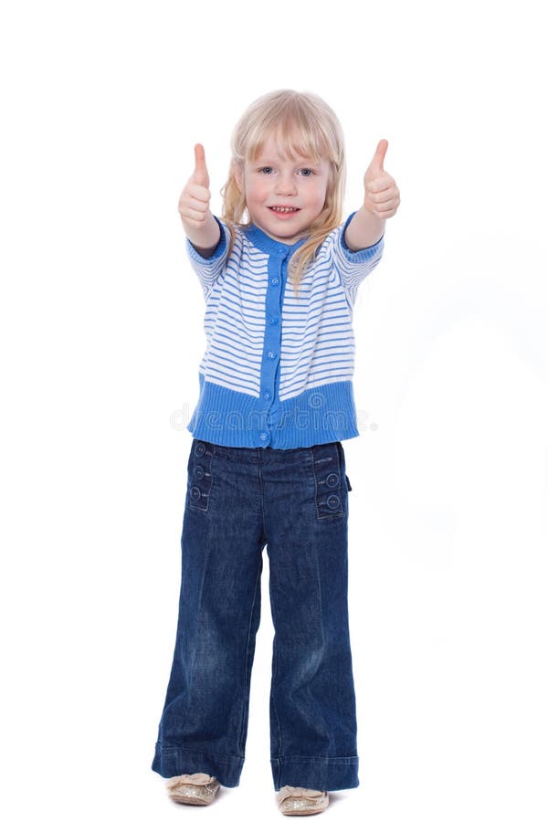 Adorable Child Show Ok Sign Stock Photo - Image of giving, gesturing ...