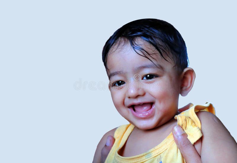 Adorable Child Smiling at Someone Stock Photo - Image of happy, smiling ...