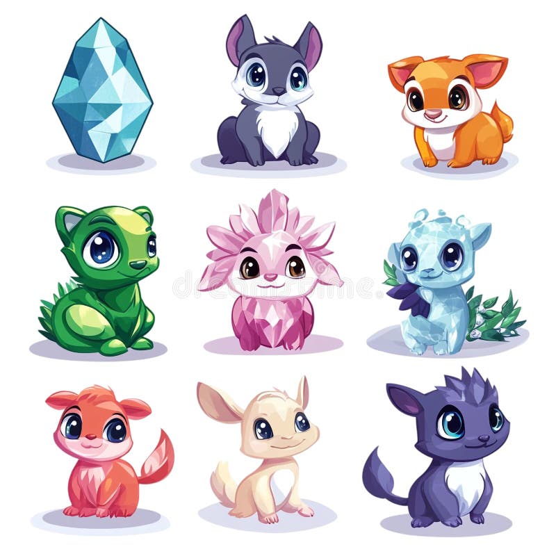 Crystal Critters Stock Illustrations – 5 Crystal Critters Stock ...
