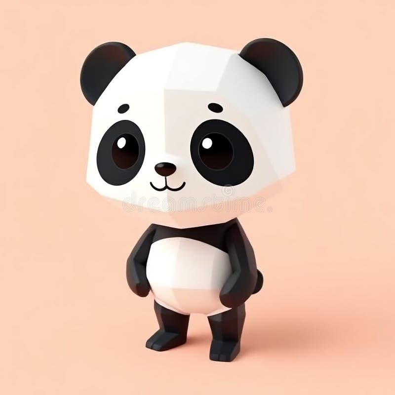 Adorable Cubist Panda stock photo. Image of organ, textile - 365349342