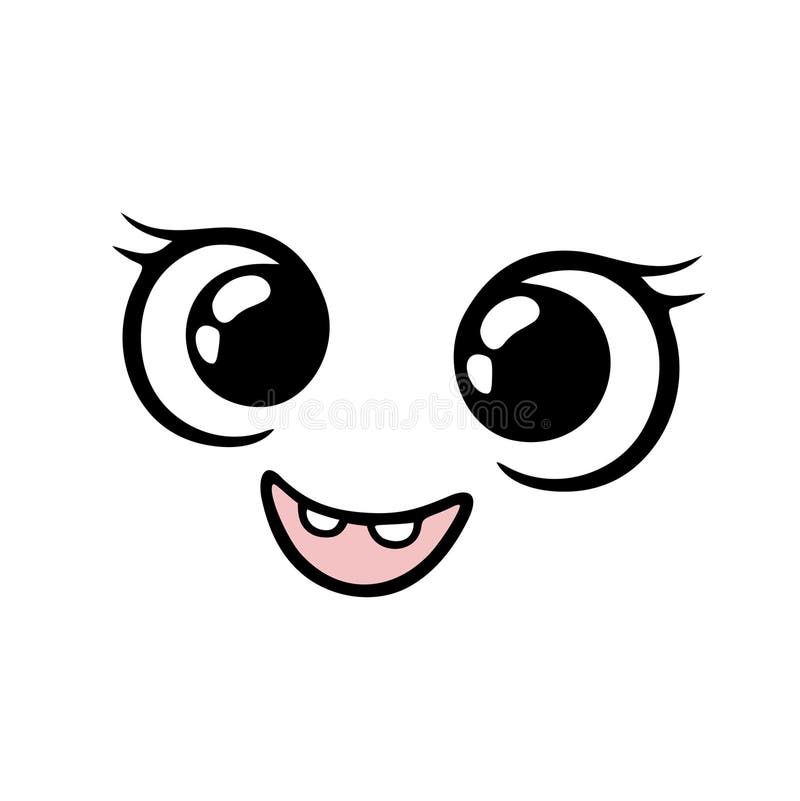 Adorable cute faces stock vector. Illustration of emotion - 364439059