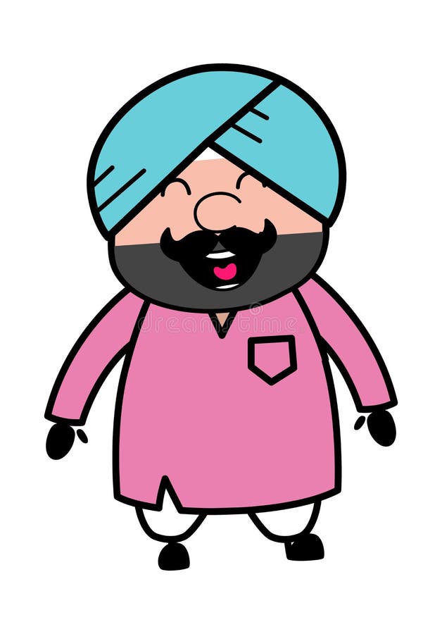 Adorable Cute Sardar Cartoon Stock Illustration - Illustration of glad ...