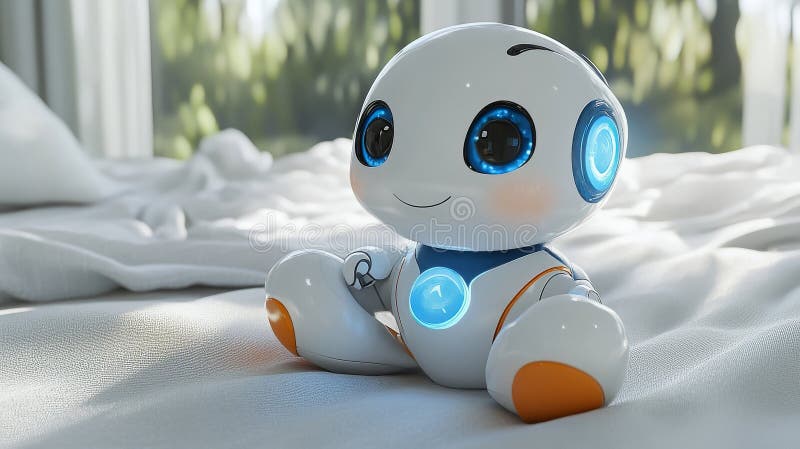 An Adorable 3D Cartoon AI Helper, Representing Advanced Machine ...