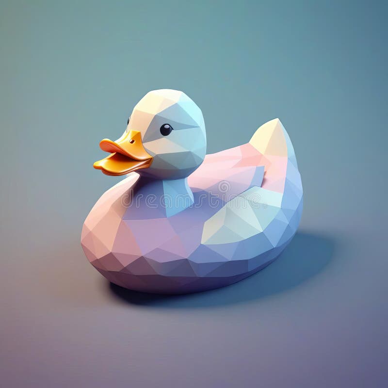 Adorable 3D Clay Duck Render Stock Illustration - Illustration of duck ...
