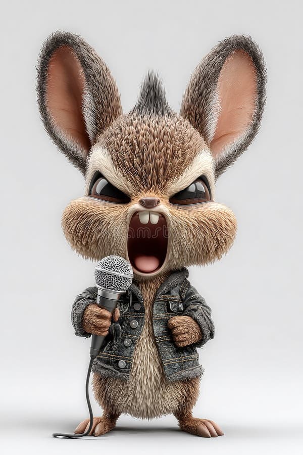 Adorable 3D DikDik Character in Chibi Cartoon Style Front View Detailed ...