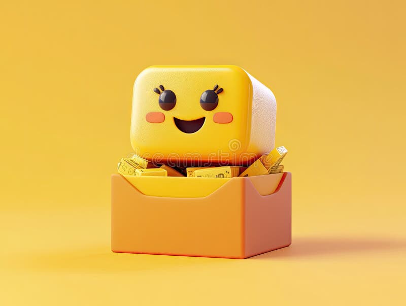 Adorable 3D Icon of a Startup Money Stack in a Blind Box Concept Stock ...