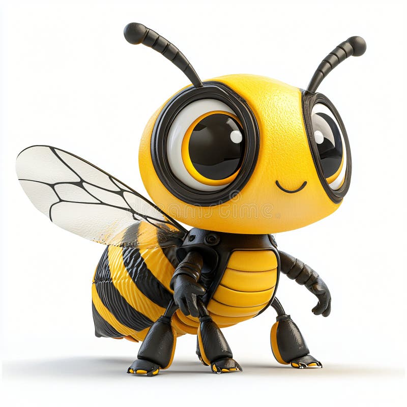 Adorable 3D Render of a Cute Robotic Bumblebee Cartoon Character AI ...