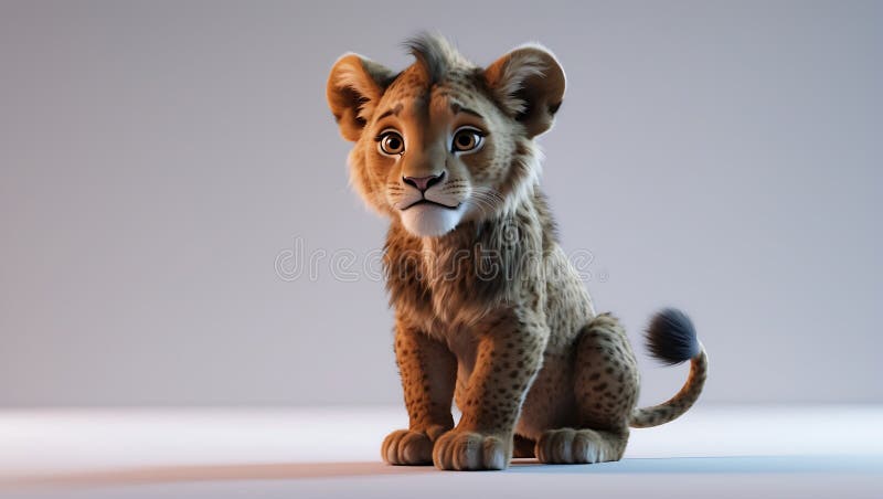 Adorable 3d Render Lion Cub Stock Photos - Free & Royalty-Free Stock ...