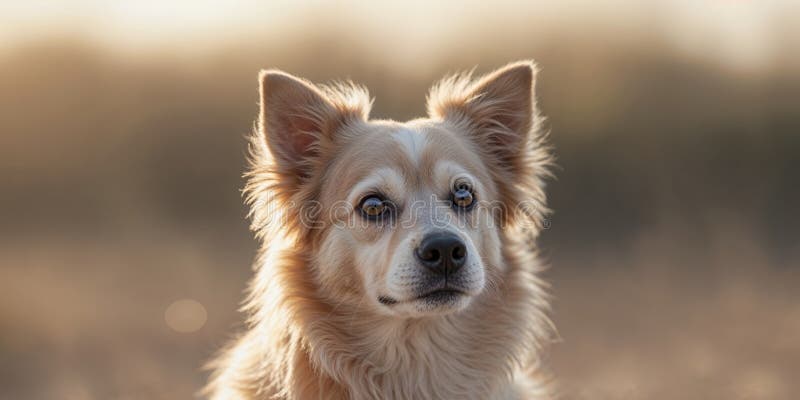 Adorable Dog with Curious Expression Outdoors Stock Photo - Image of ...