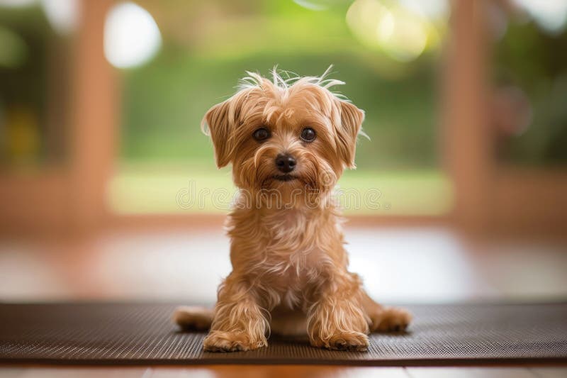 Adorable Dog Doing Yoga in Relax Pose Stock Photo - Image of resting ...