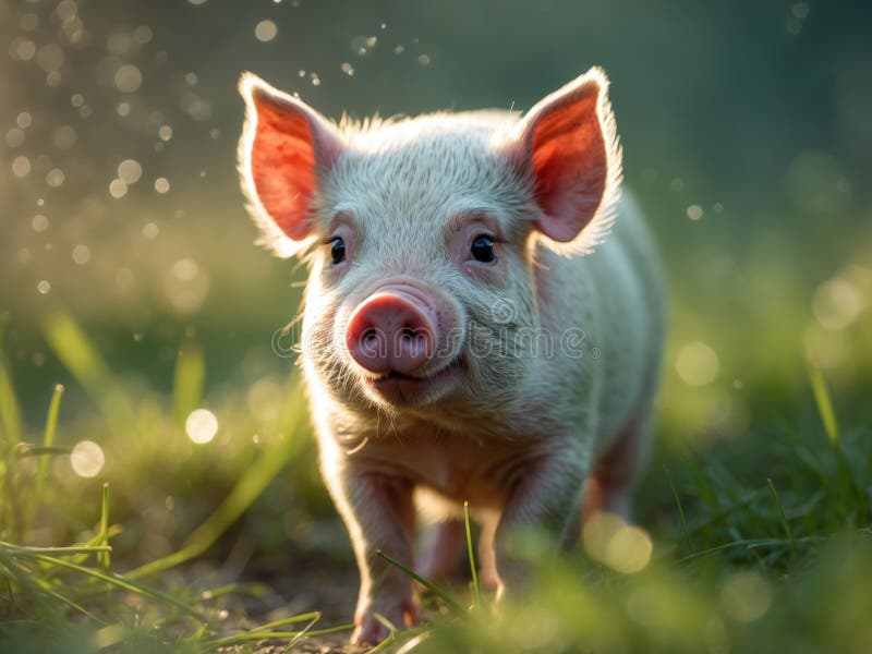 Adorable Dwarf Domestic Pig in Shallow Depth of Field Stock Image ...