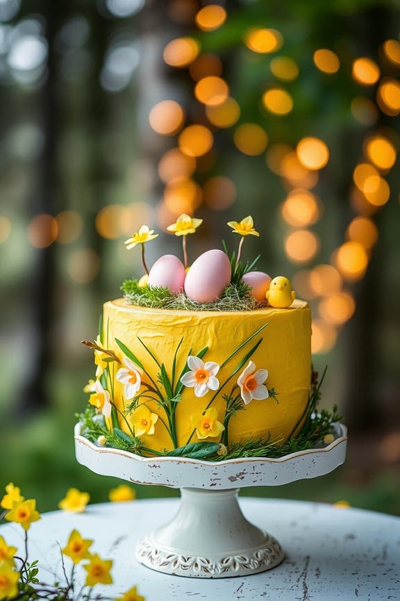 Adorable Easter Spring Cake Stock Illustration - Illustration of pretty, festive: 361879124