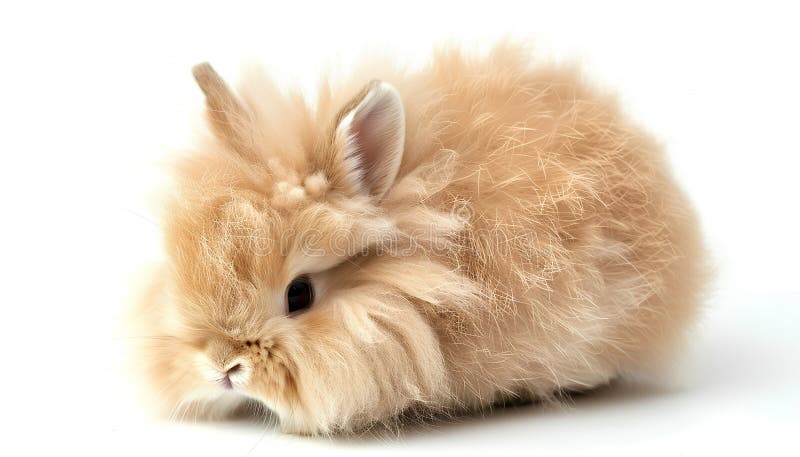 Adorable Fluffy Bunny Rabbit on White Background Stock Photo - Image of ...