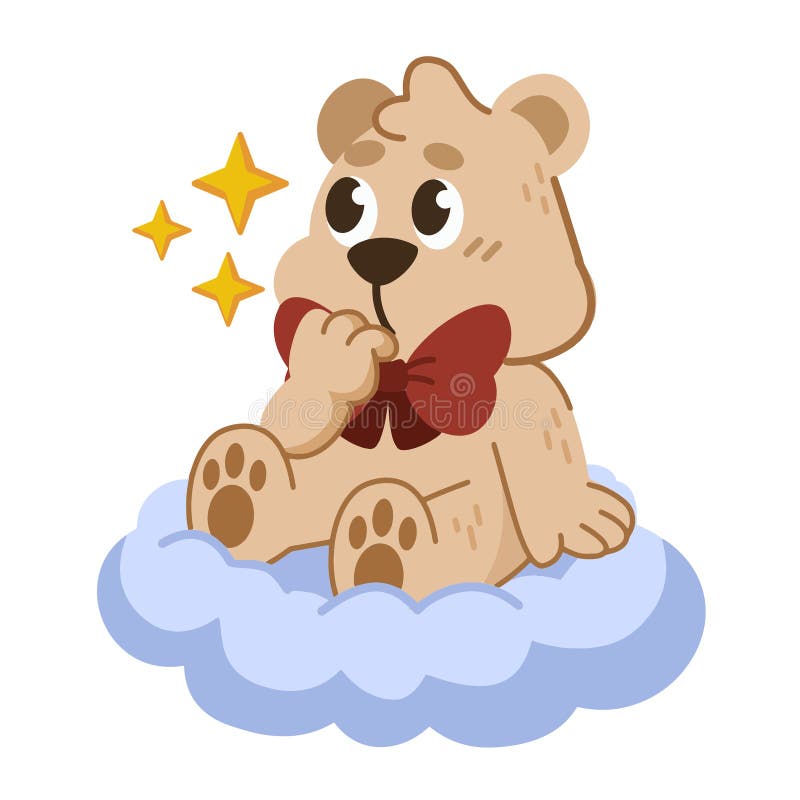 Fluffy Teddy Bear with Rainbow Color on the Hair. Cottony Hair ...