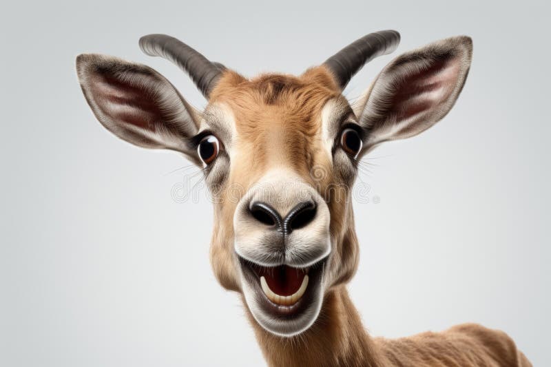 Adorable and Funny Gazelle Looking at the Camera with Copy Space for ...