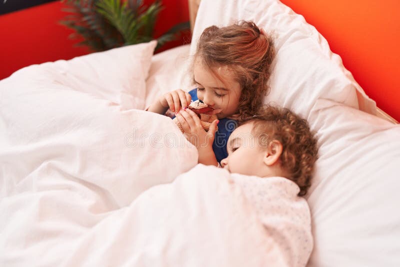 435 Two Girls Sleeping Bed Stock Photos - Free & Royalty-Free Stock ...